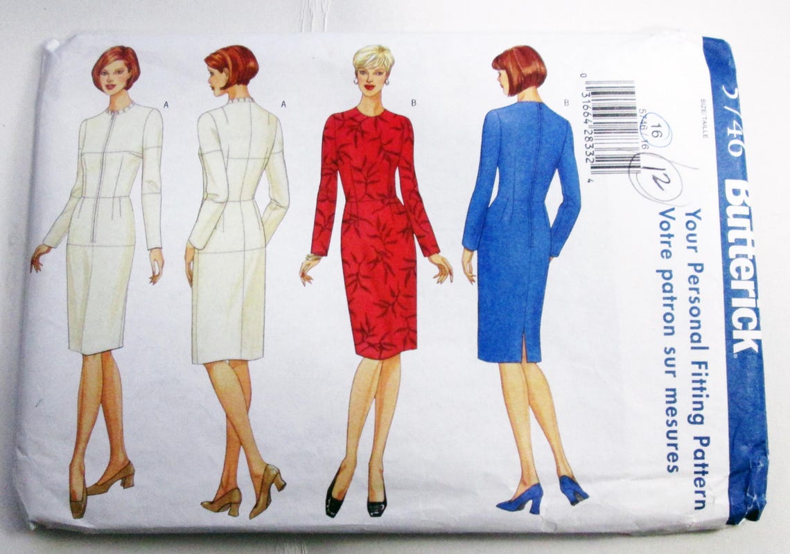 Fitted Sloper Shell Dress Fitting Sewing Pattern Butterick 5746 5627 ...
