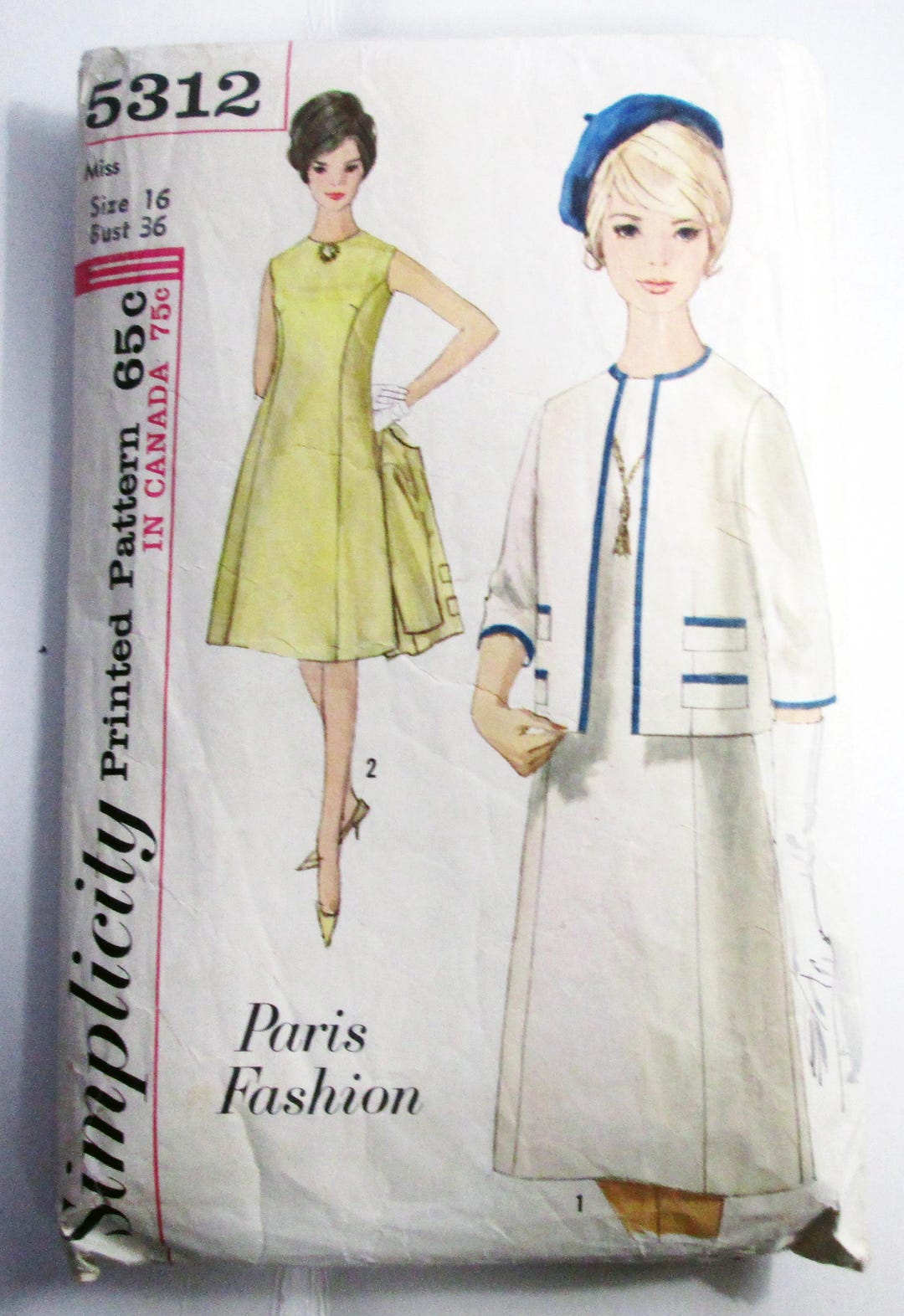 1960s Paris Fashion Princess Seam A Line Sleeveless Dress Jacket ...