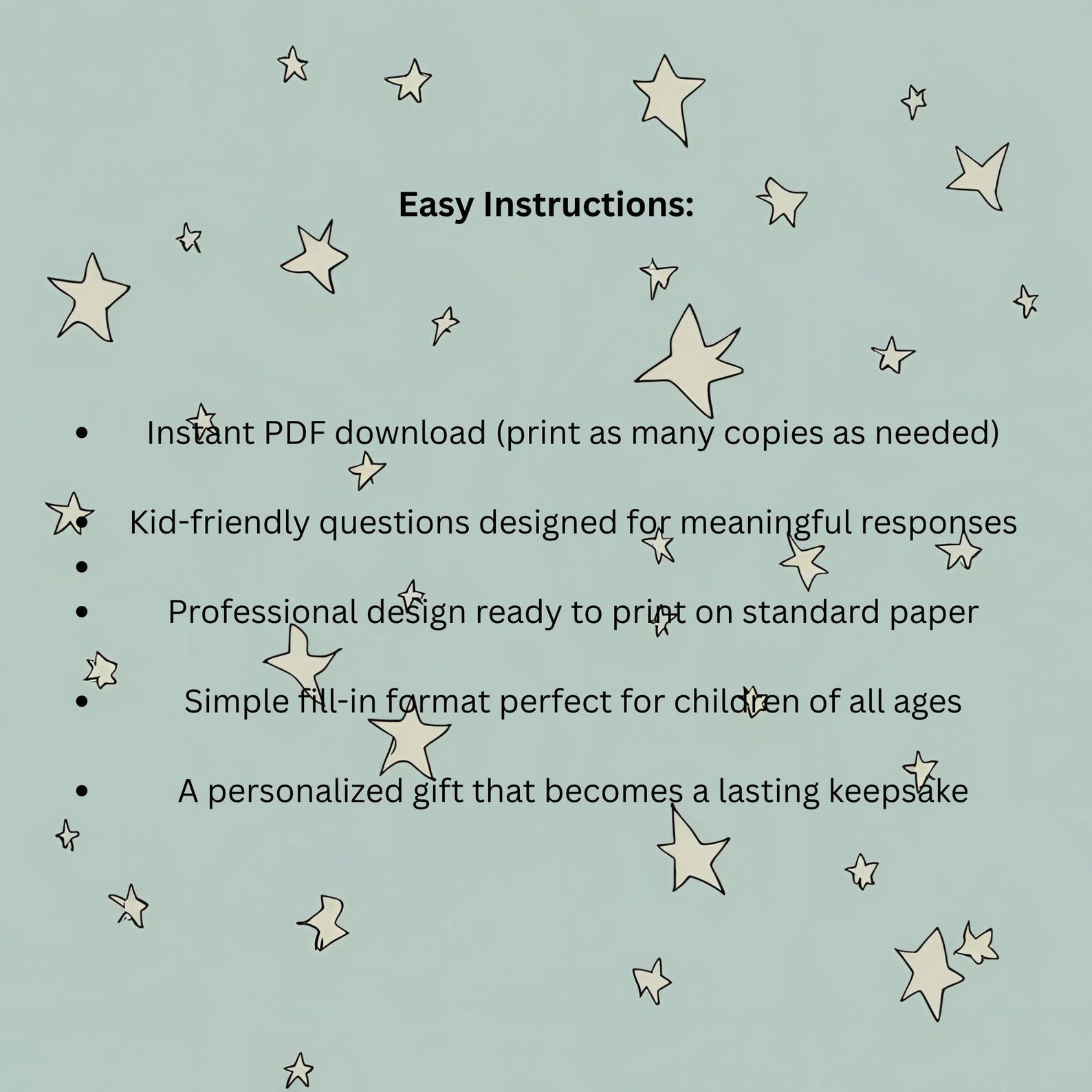 All About Dad: Father's Day Fill-in Keepsake Questionnaire -instant PDF ...