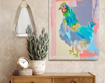 Acrylic Chicken Painting - Etsy