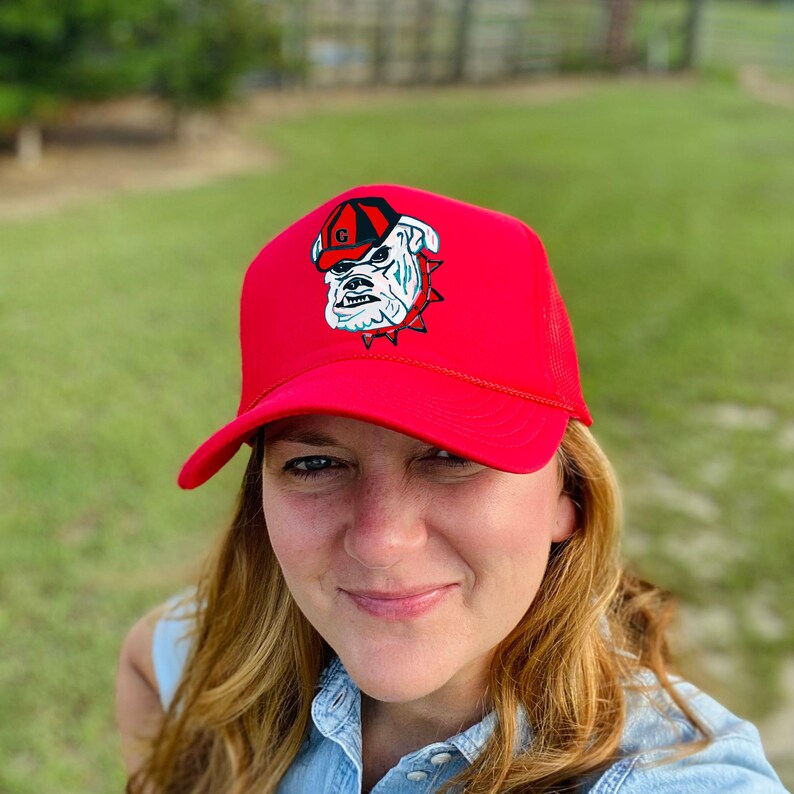 Georgia Bulldog Trucker Hat for Women Athens Georgia Football Game Day ...