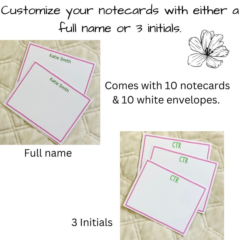 Modern Personalized Notecards Thank You Gift Friend Birthday Gift for ...