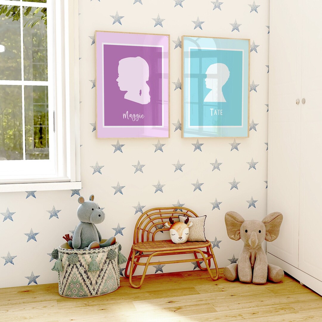 Custom Portrait From Photo Silhouette Portrait Wall Art Custom Portrait ...