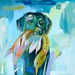 Black Lab Painting Black Lab Wall Decor Labrador Retriever Canvas ...
