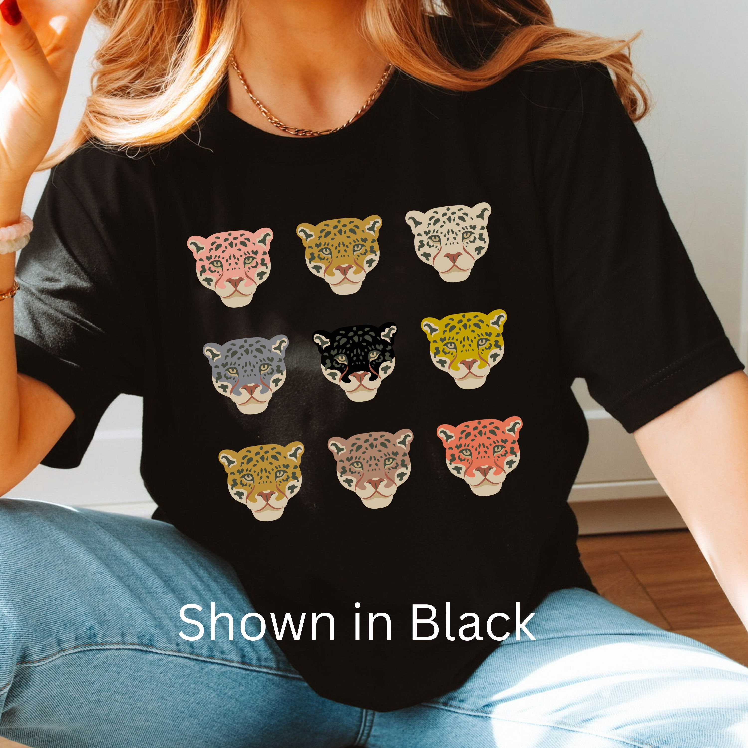 Vintage Tiger Shirt Women Jaguar Shirt Trendy Boho Leopard Tshirt for ...