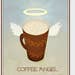 Funny Coffee Print Funny Coffee Art Coffee Angel Art College Dorm Decor ...