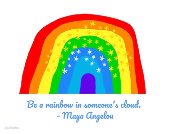 Maya Angelou Rainbow Poster | Etsy