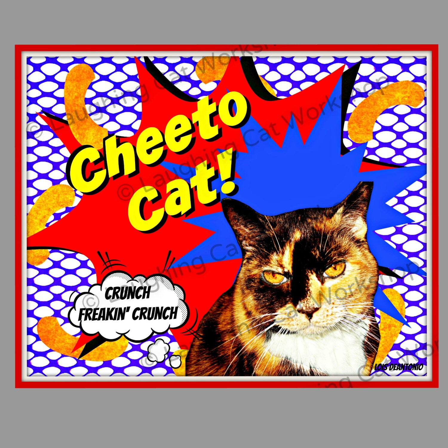 Funny Cat Meme Old School Comics Superhero Cat Cheeto Cheese Snack Art ...