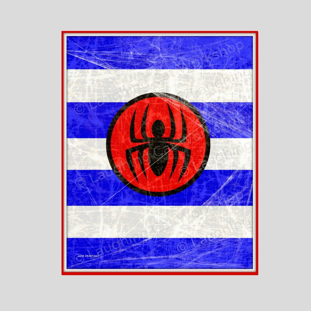 Children Comic Print Baby Nursery Spider Art Kid Superhero Wall Decor ...