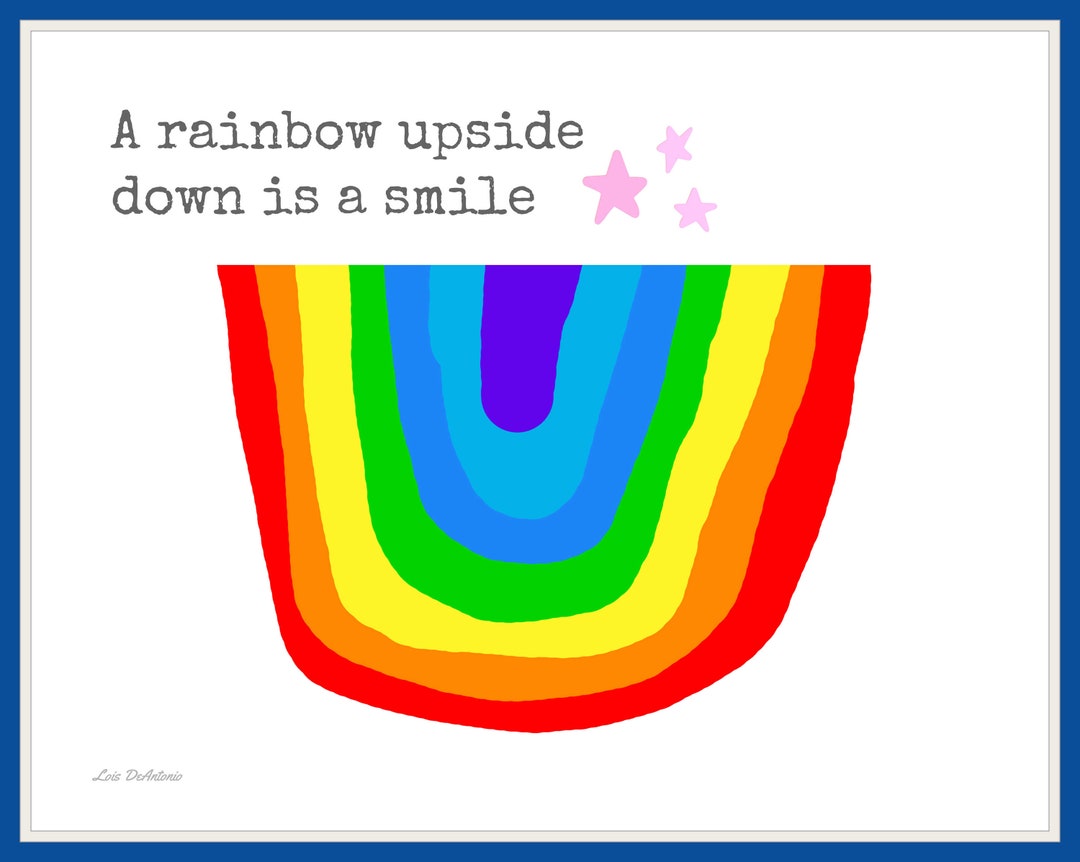 Rainbow Art Print Positive School Mental Health Education Poster ...
