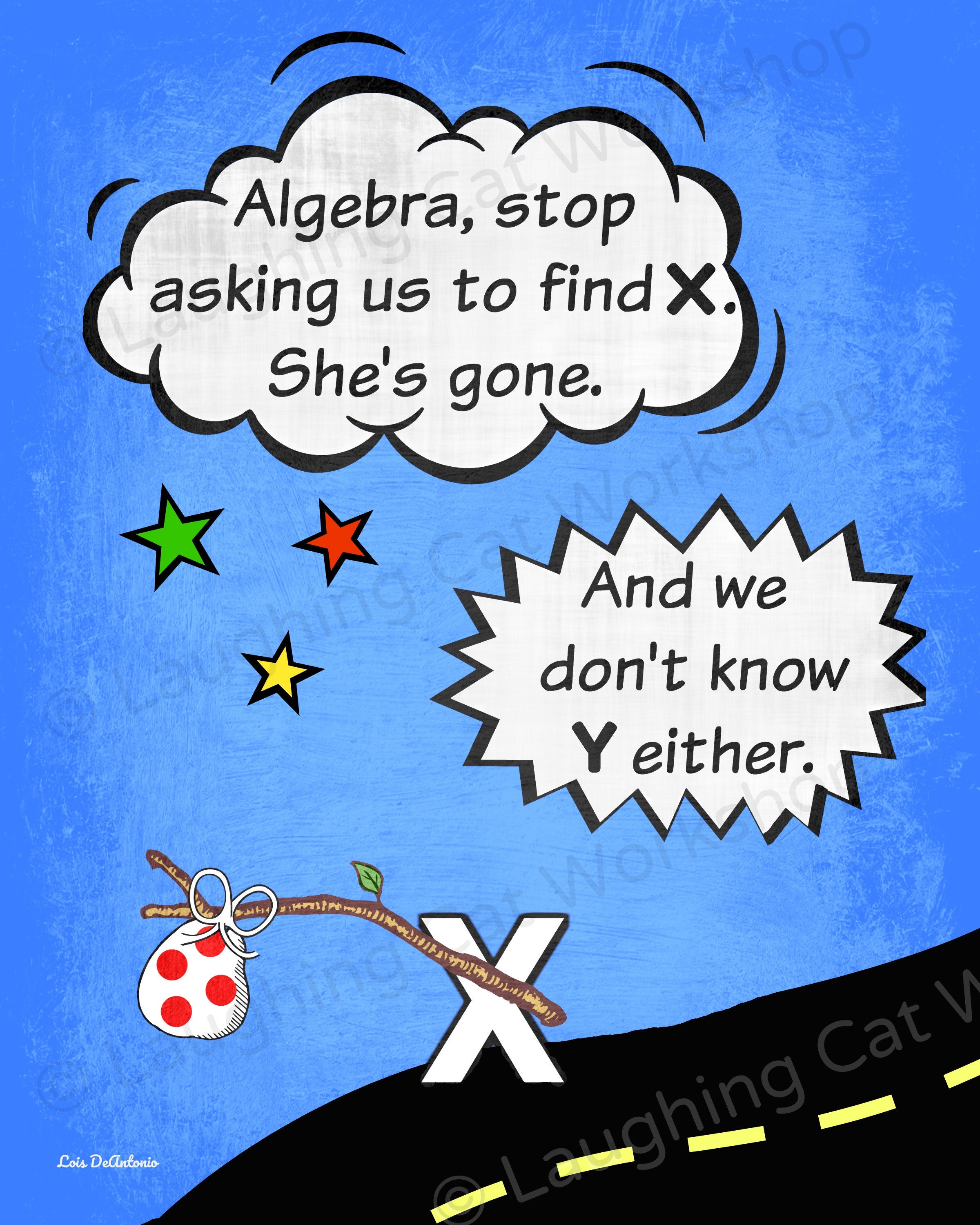 Funny Math Art Print Calculus Algebra College Dorm Decor Hipster Back ...