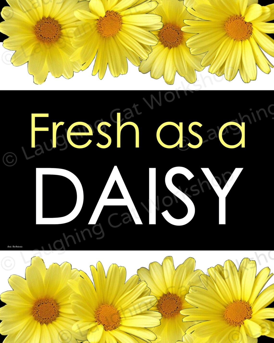 Fresh as a Daisy Art Print Funny Bathroom Art Cute Kids Bathroom Decor ...
