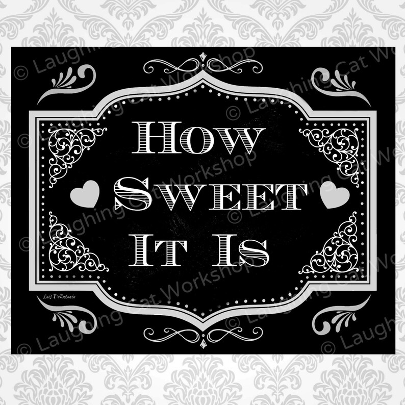 Wedding Dessert Bar Sign How Sweet It is Dessert Table Sign Wedding ...