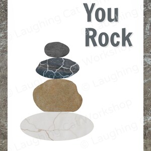 You Rock Art Positive Affirmation Funny Quote Art Print Mental Health ...