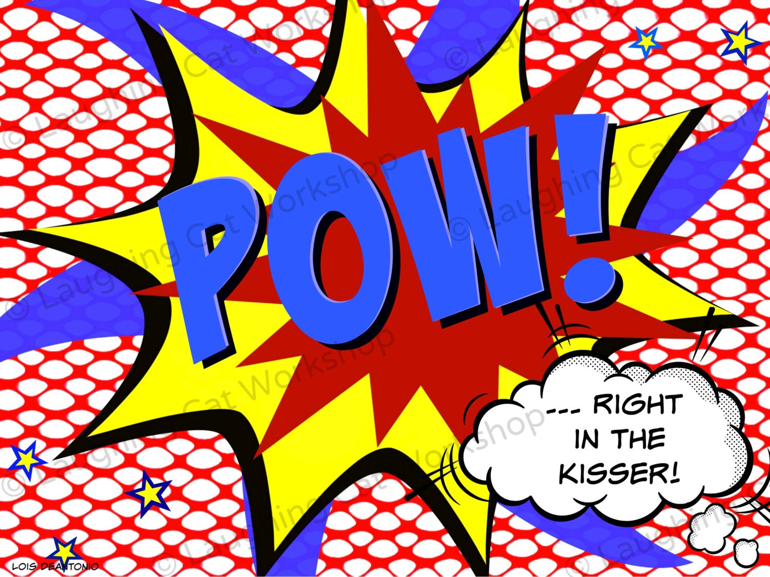 Funny Comic Print Pop Art Print Pow Superhero Print Super Hero - Etsy