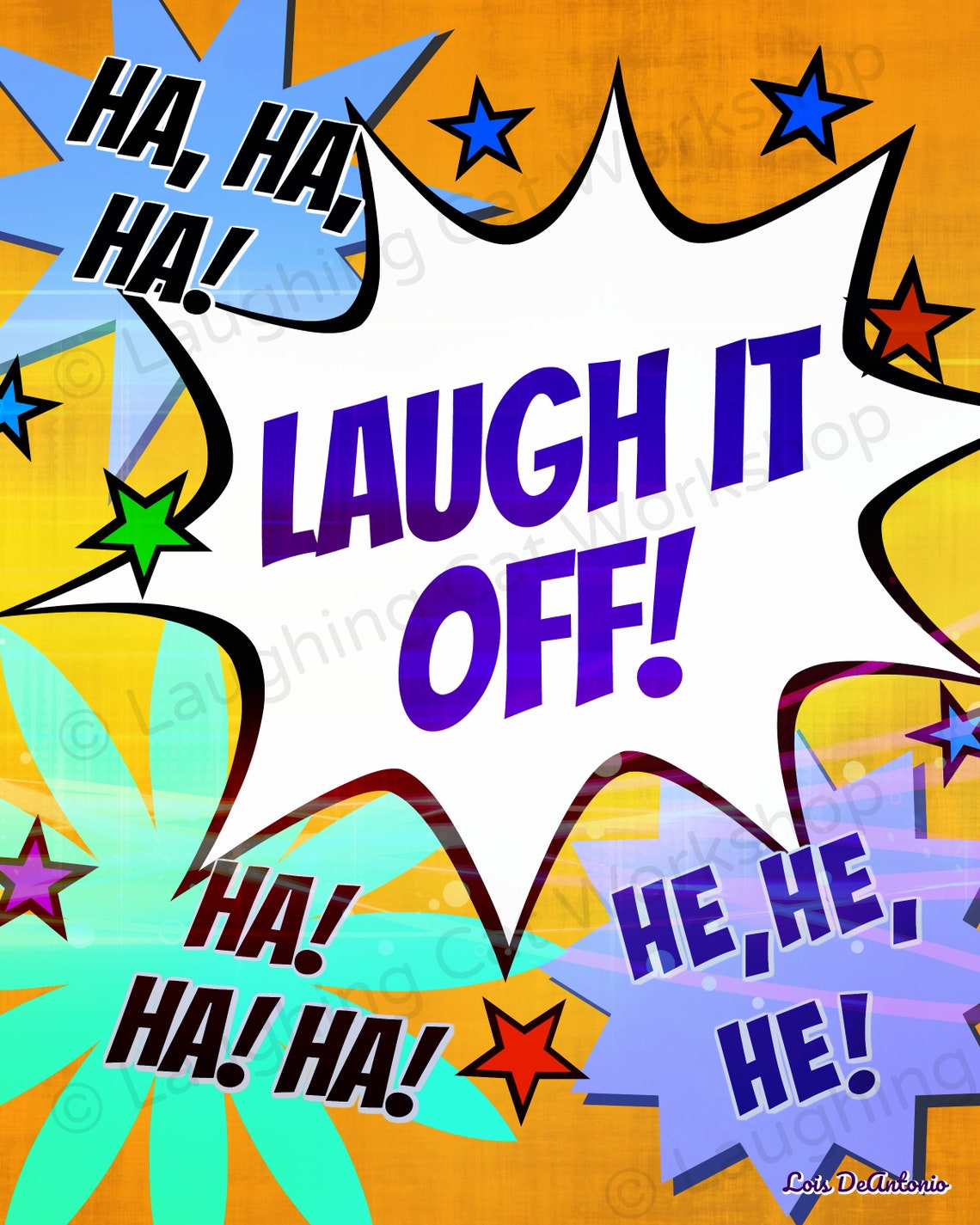 Mental Health Education Poster Laugh It off Positive Psychology Print ...