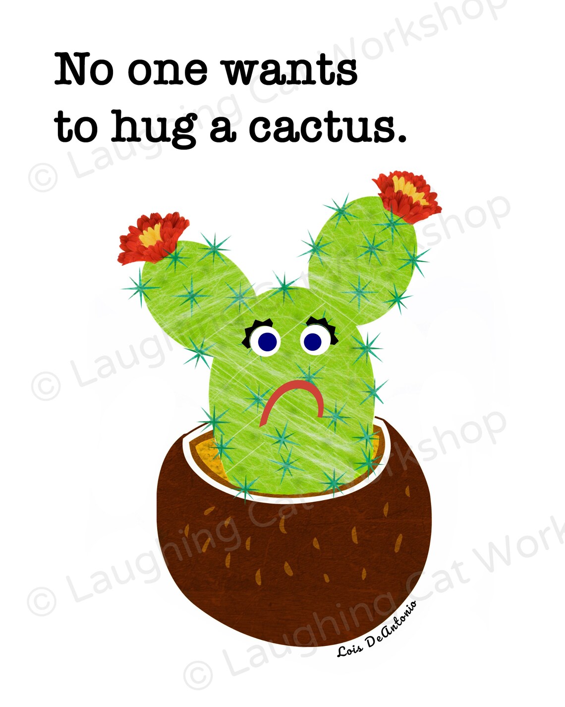 Hipster Cactus Art Funny Quote Inspirational Positive Mental Health ...