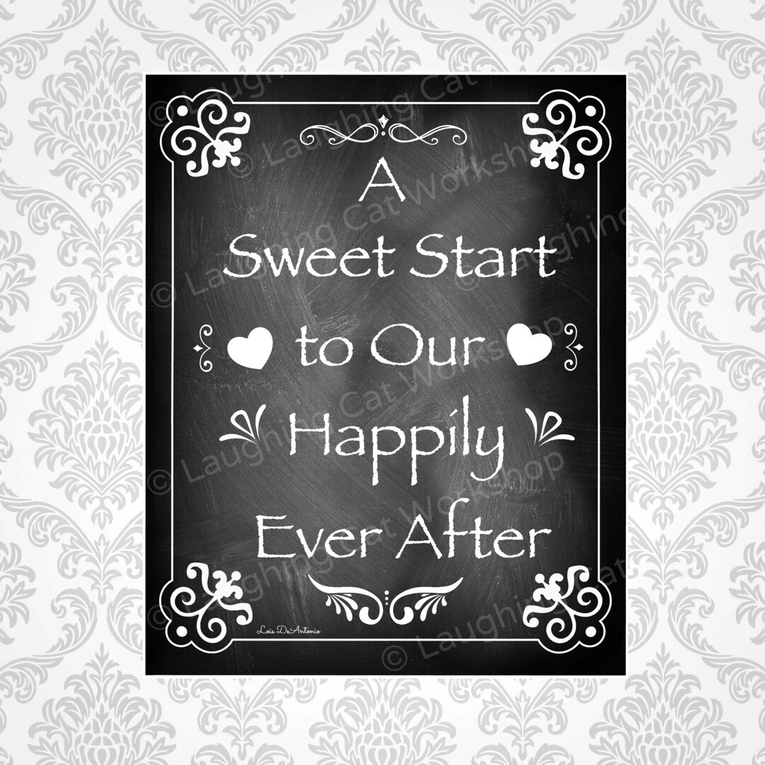 Wedding Dessert Table Sign Chalkboard Style Wedding Chalkboard Candy ...