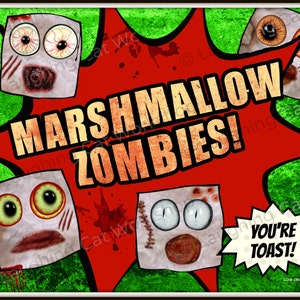 Funny Zombie Art Zombie Marshmallow Food Art Camping Camp S'mores ...