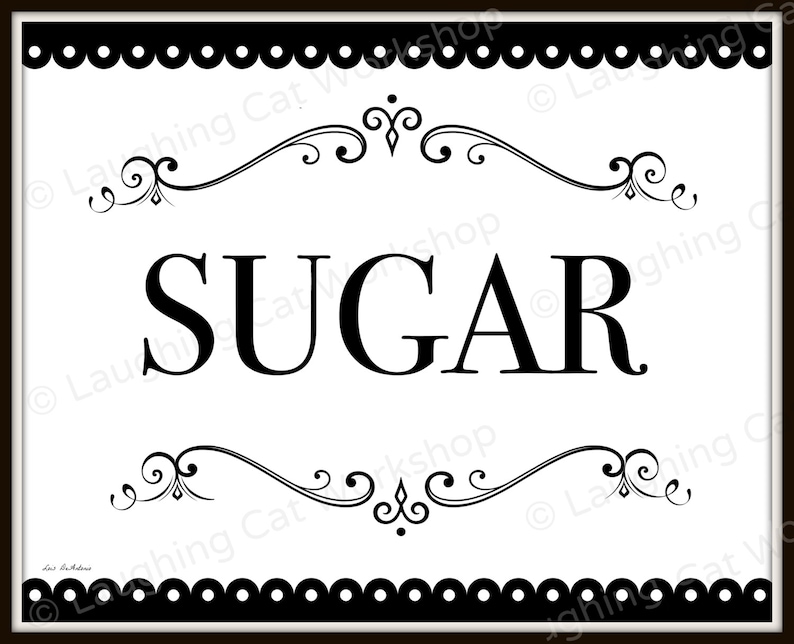 Wedding Dessert Table Sign Sugar Candy Bar Kitchen Decor Sweet Table ...