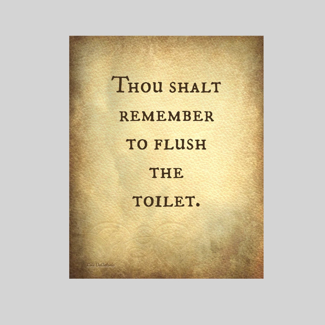 Funny Bathroom Art Print Bible Clean Bathroom Decor Dorm Art ...