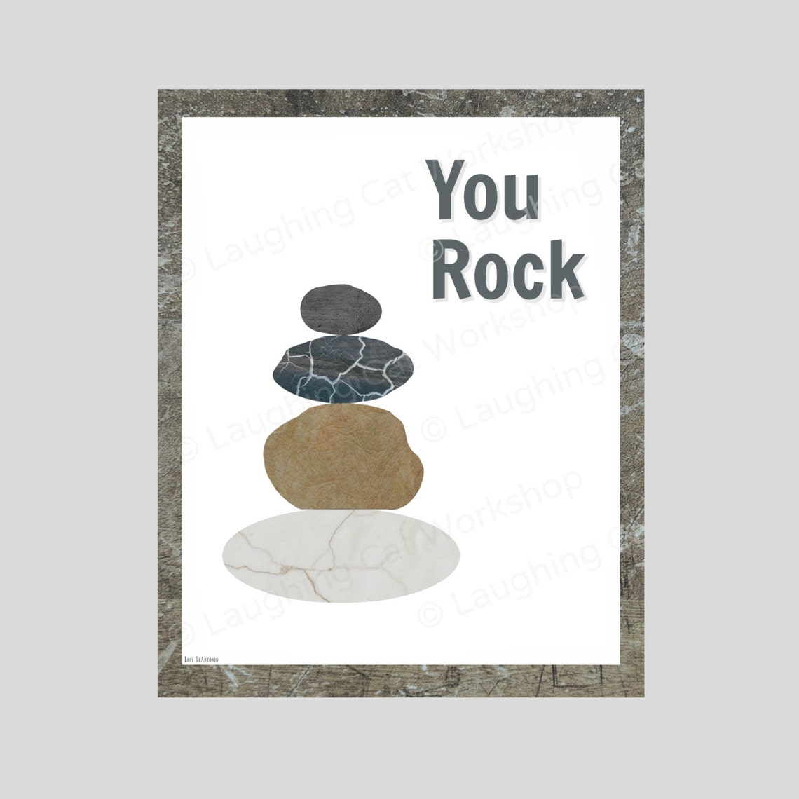 You Rock Art Positive Affirmation Funny Quote Art Print Mental Health ...