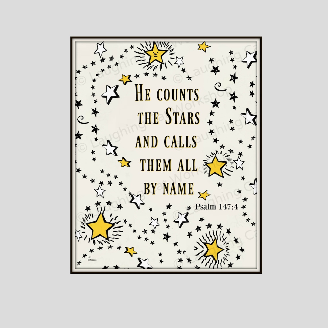 Stars Art Bible Quote Verse Psalm Wall Decor God Wall Art - Etsy