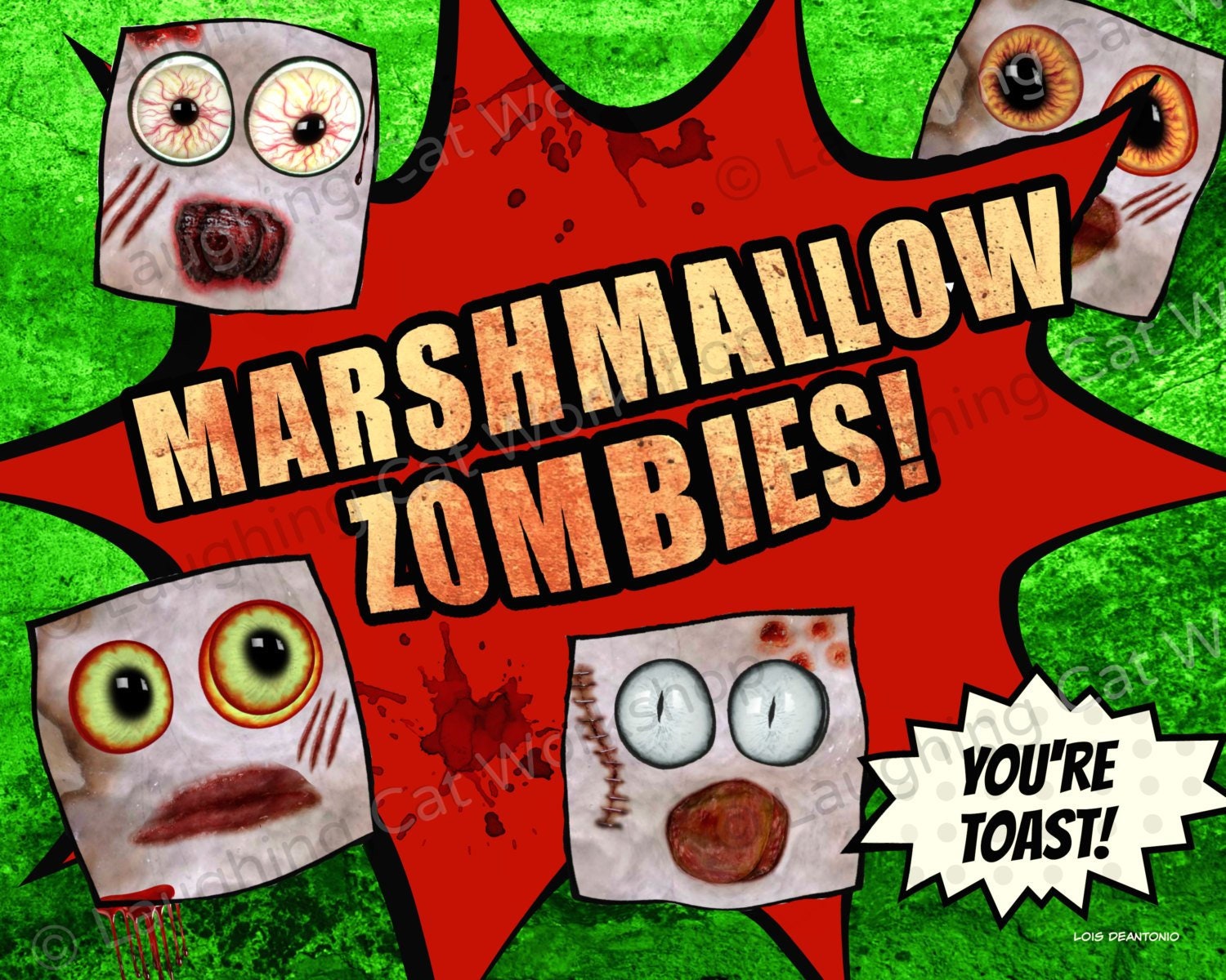 Funny Zombie Art Zombie Marshmallow Food Art Camping Camp S'mores ...