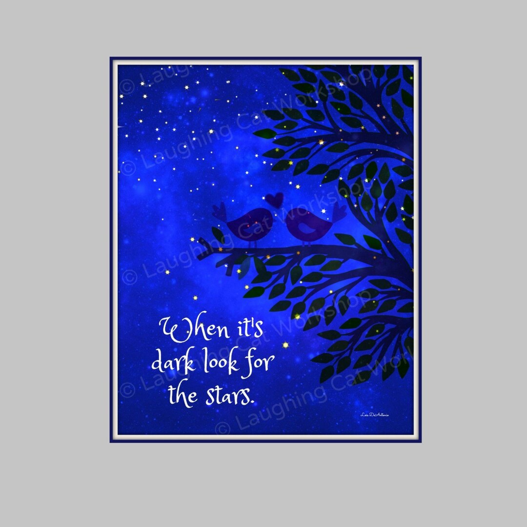 Inspirational Quote Jesus God Art Sky Stars Love Birds Art Psychology ...