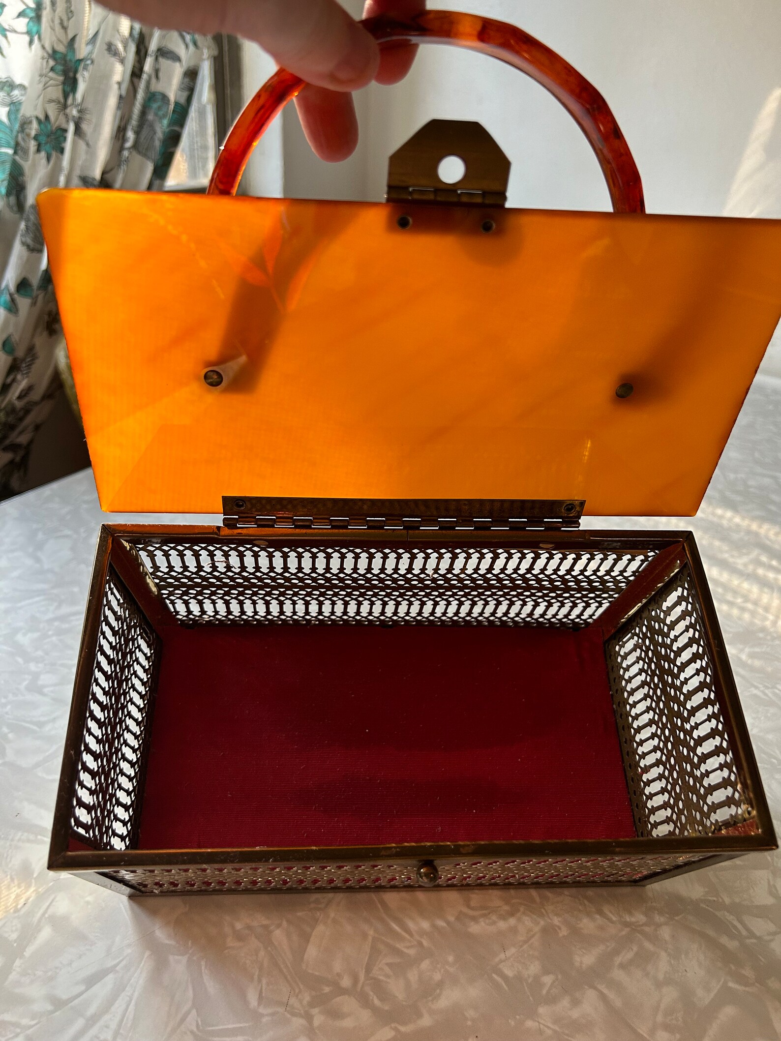 1950s Apple Juice Bakelite and Brass Purse - Etsy