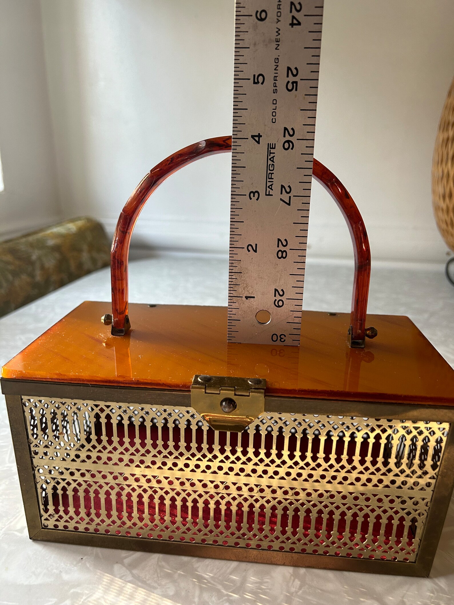 1950s Apple Juice Bakelite and Brass Purse - Etsy