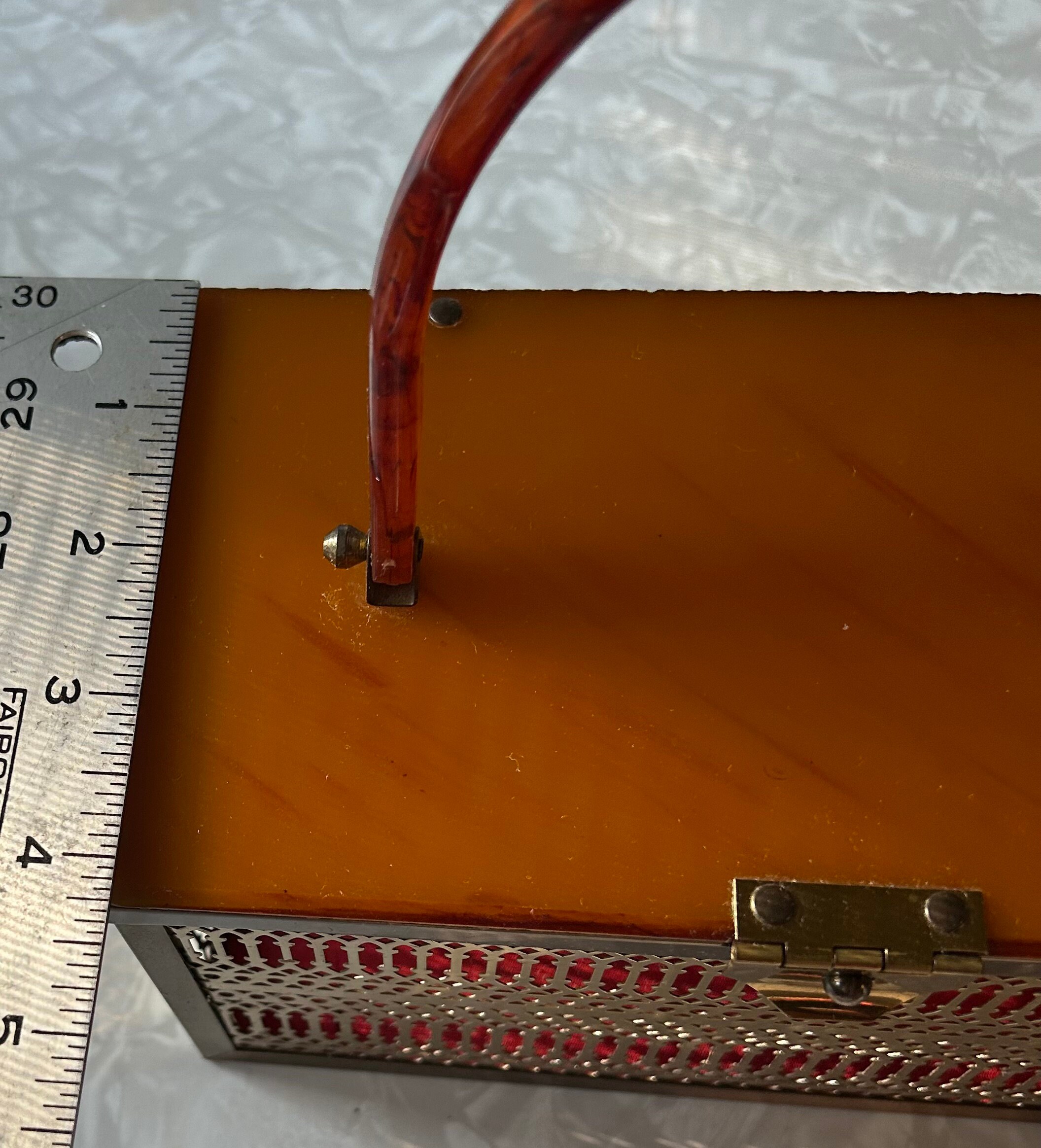 1950s Apple Juice Bakelite and Brass Purse - Etsy