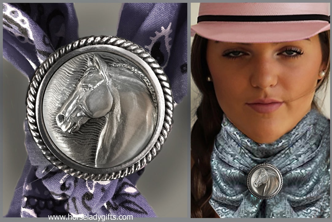 Mustang Horse Scarf or Bandana Slide, Adjustable - Etsy