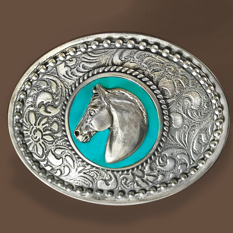 Turquoise Belt Buckle - Etsy