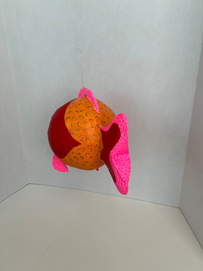 Paper Mache Red Fish - Etsy