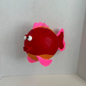 Paper Mache Red Fish - Etsy