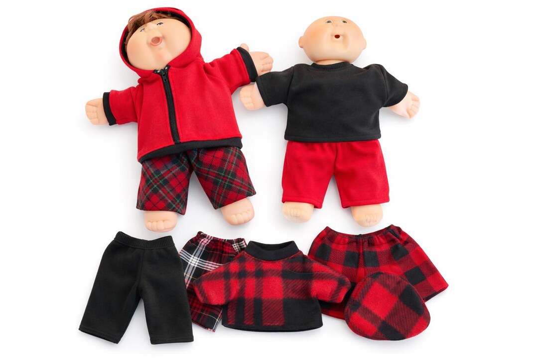 14" Inch, Cabbage Patch Doll Clothes, MIX and MATCH, Red Black ...
