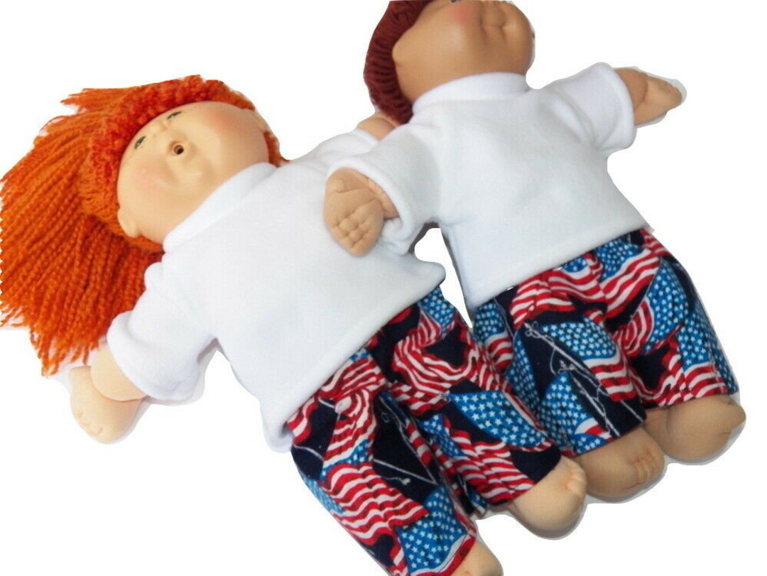 16 Boy Cabbage Patch patriotic Flags Flannel - Etsy