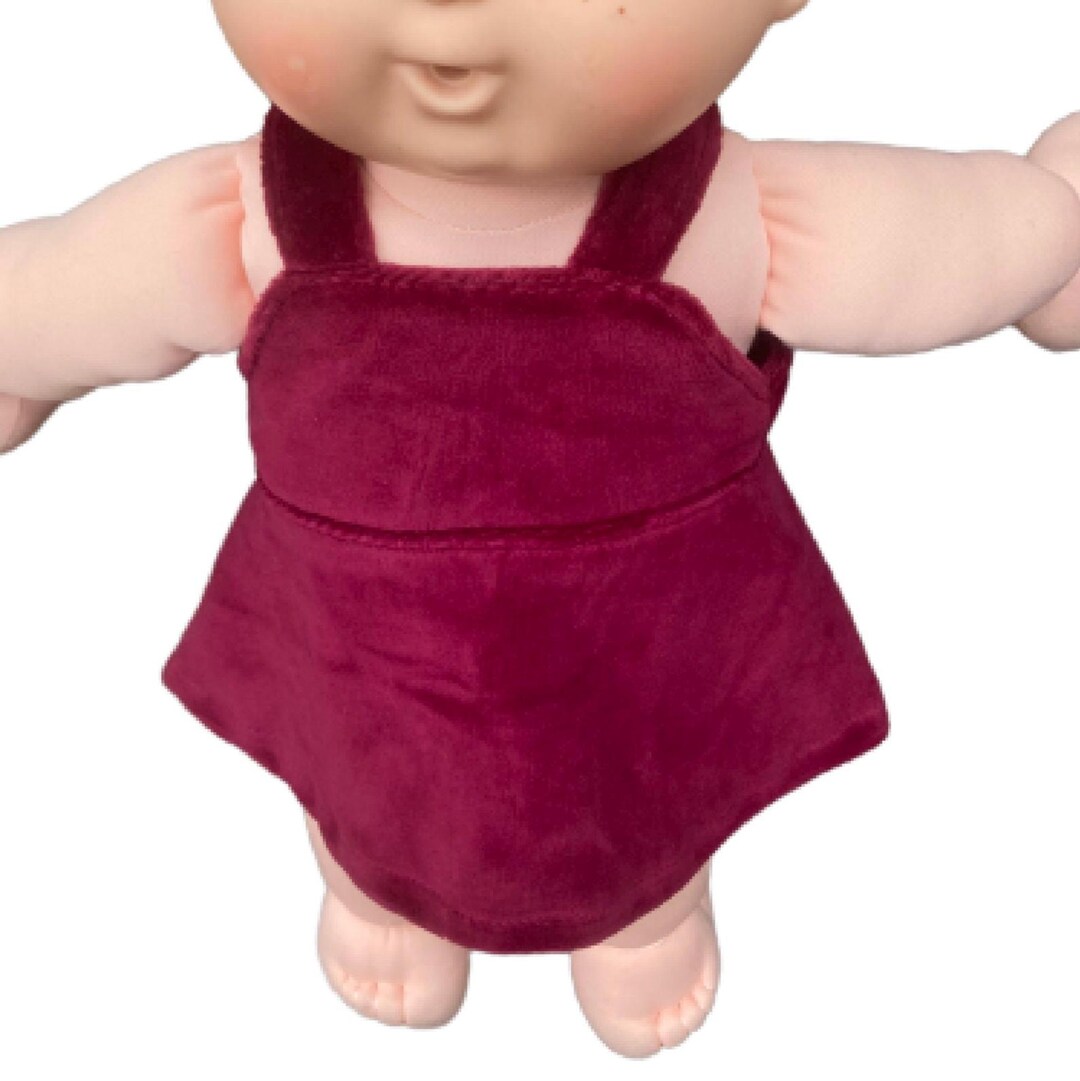 Cabbage Patch Doll Clothes, 16 Inch, Girl Doll Clothes, Red Velour ...