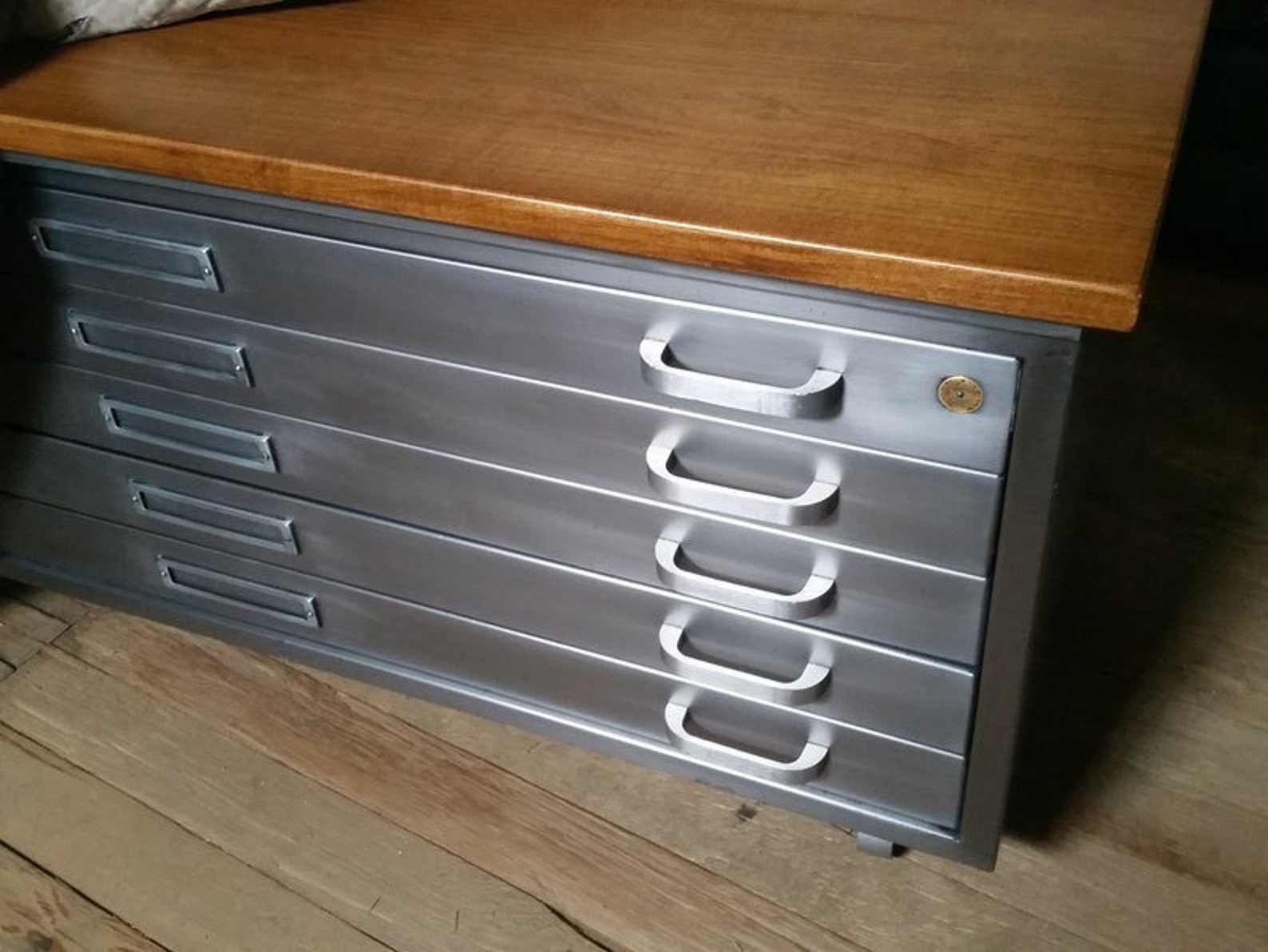 Flat File INV-56 Coffee Table Artist Print File Vintage STACOR Steel ...