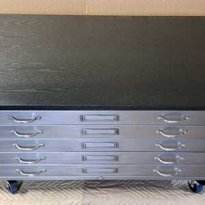 Flat File INV-56 Coffee Table Artist Print File Vintage STACOR Steel ...