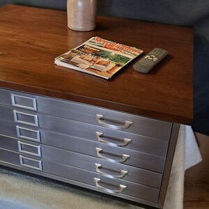 Flat File INV-56 Coffee Table Artist Print File Vintage STACOR Steel ...