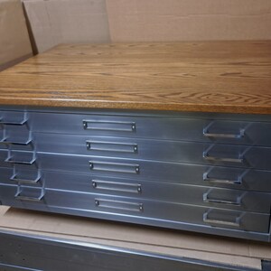 Flat File INV-56 Coffee Table Artist Print File Vintage STACOR Steel ...
