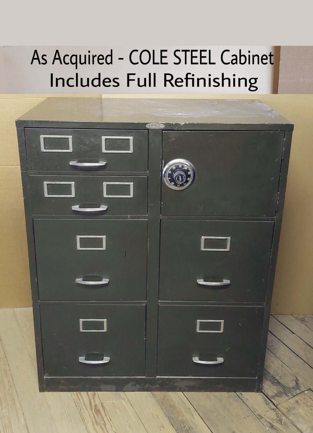RESERVED Filing Cabinet W/locking Combination Safe Compartment Vintage ...