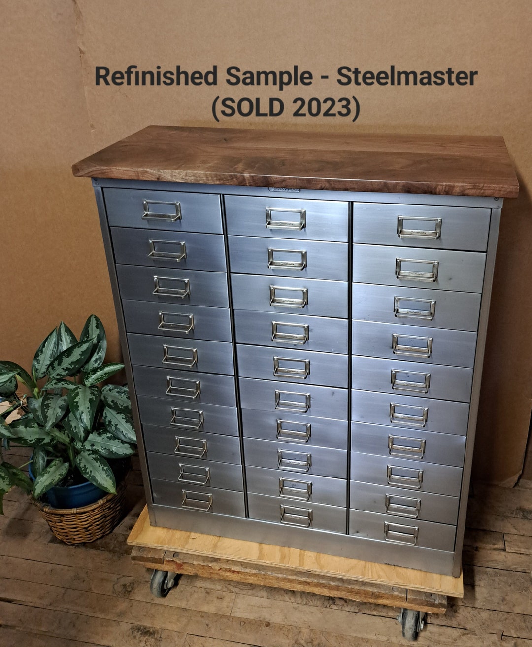 27 Drawers Vintage Refinished Organizer Cole Steel Industrial Parts ...