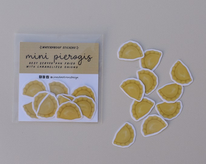 Mini Pierogi Water-resistant Sticker Pack - Etsy