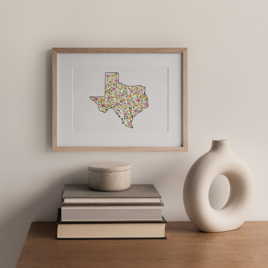 Texas State Outline | Digital Art Print - Etsy