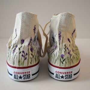 Floral Custom Painted High Top Converse - Etsy