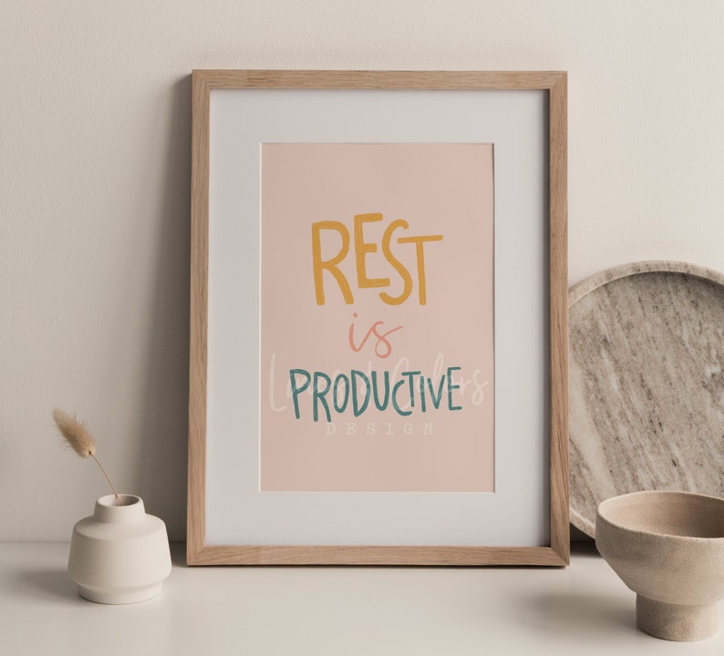 Rest is Productive Digital Download Art Print - Etsy