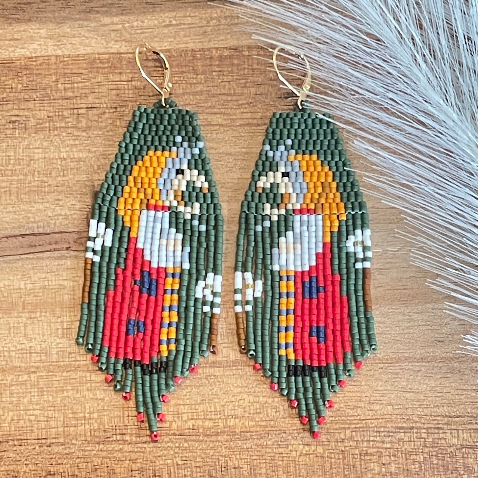 Baba Yaga Earrings, Cackling Kitchen Witch Earrings, Handwoven Earrings ...